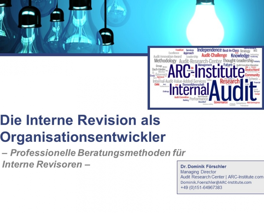 Die Interne Revision als Organisationsentwickler - Audit Research Center